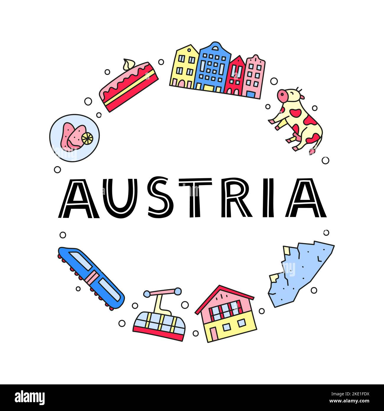 Historic alpine architecture Stock Vector Images - Alamy