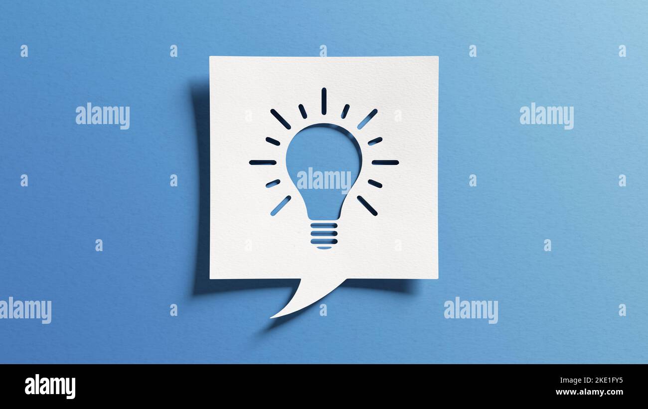 Innovation and idea symbol with light bulb shape. Concept about ...