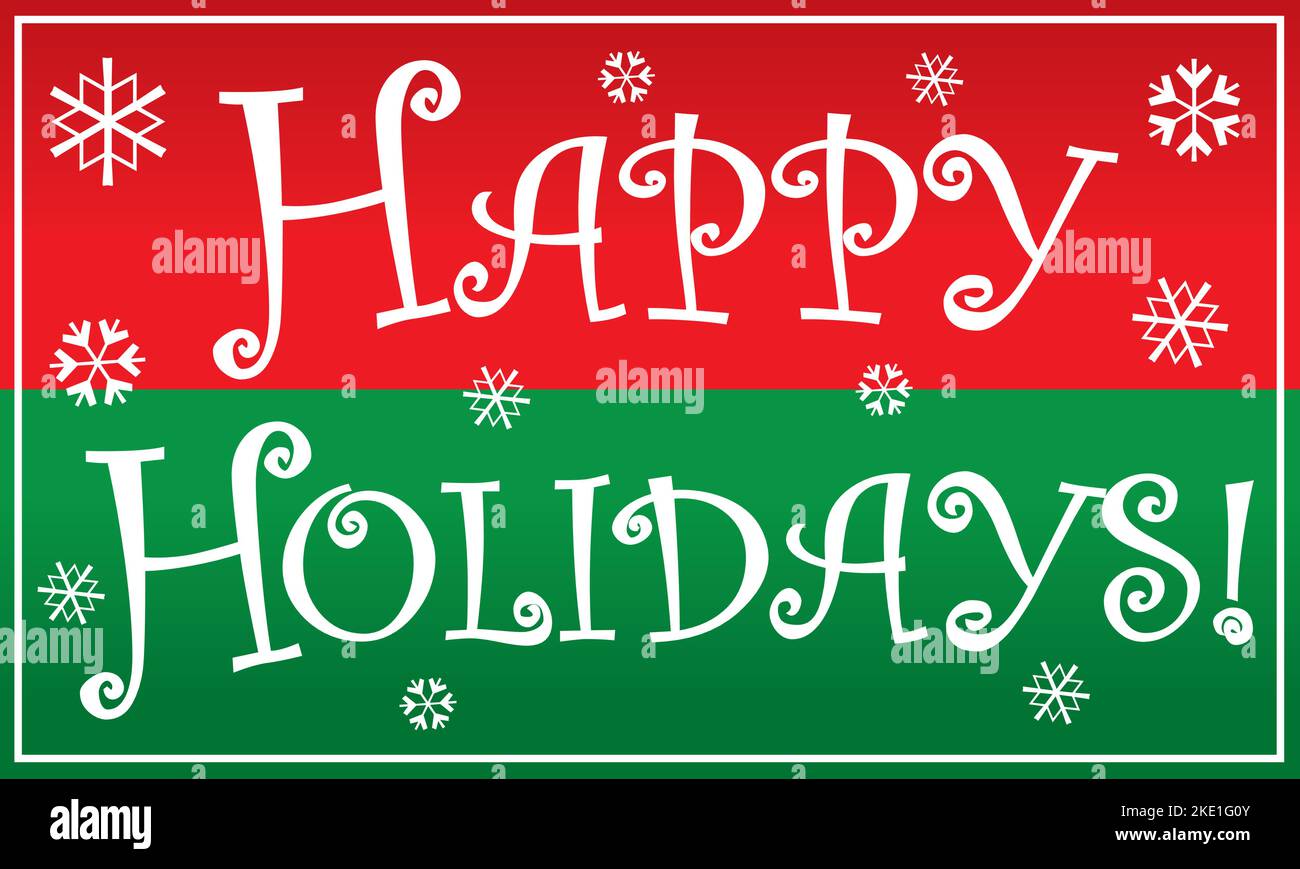 Red and Green Happy Holidays Banner Stock Vector Image & Art - Alamy