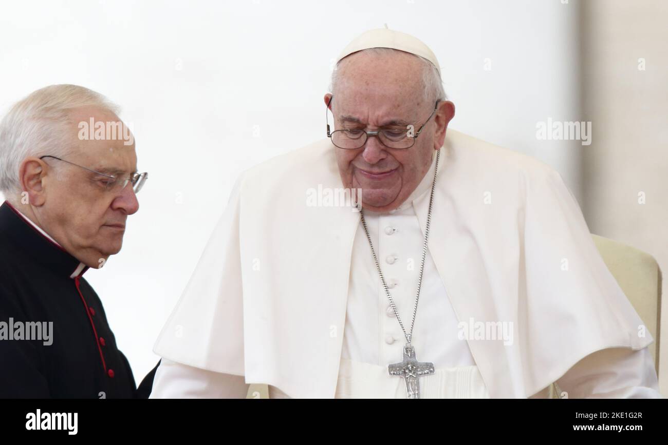 November 9 2022 - POPE FRANCIS during the wednesday general audience in ...