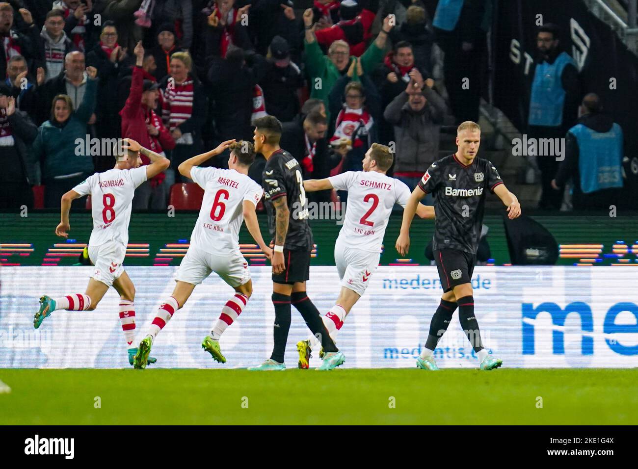 COLOGNE, GERMANY - NOVEMBER 9: Benno Schmitz of 1. FC Koln is ...