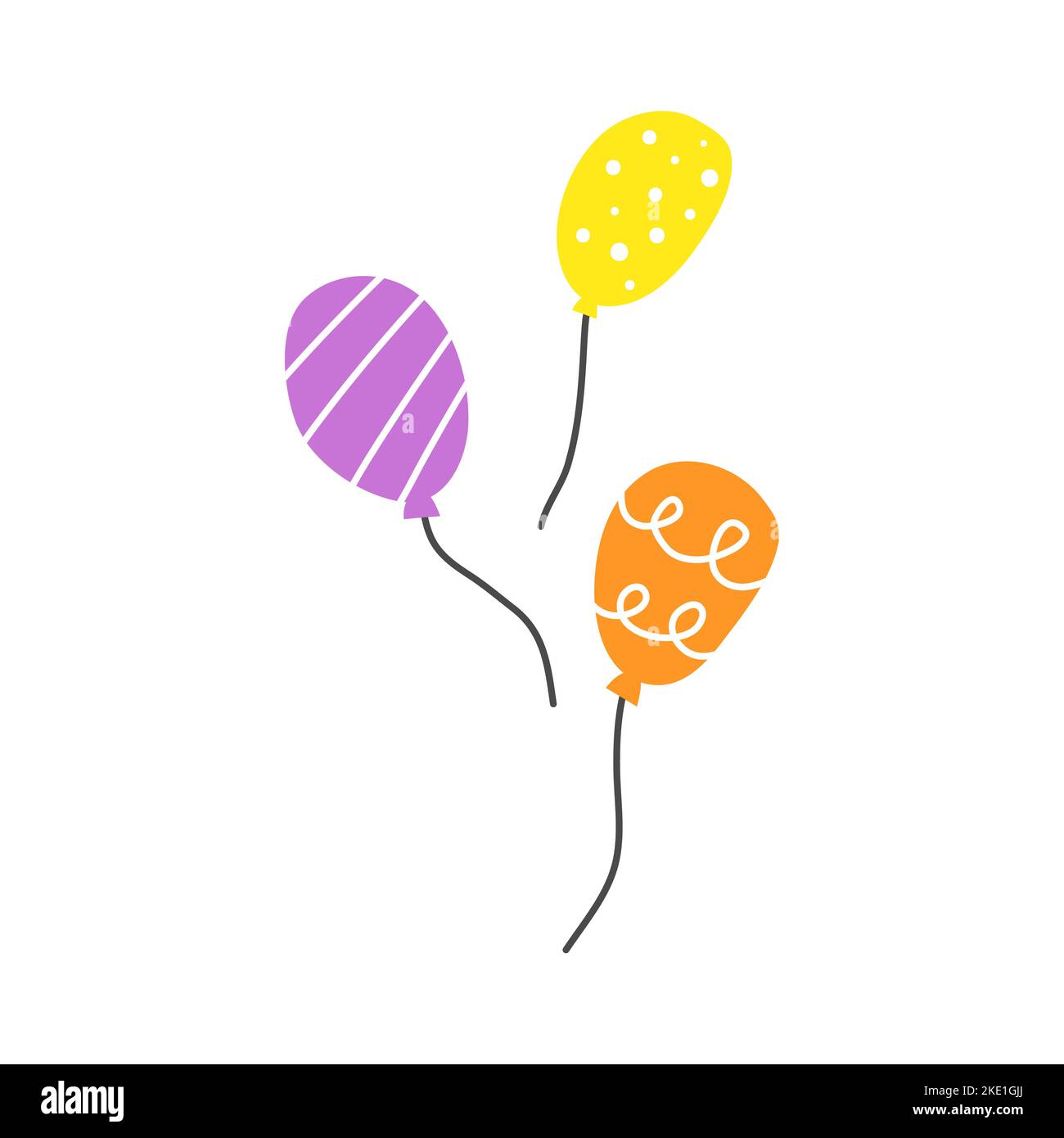Group of colorful helium balloons in minimalistic scandinavian style ...