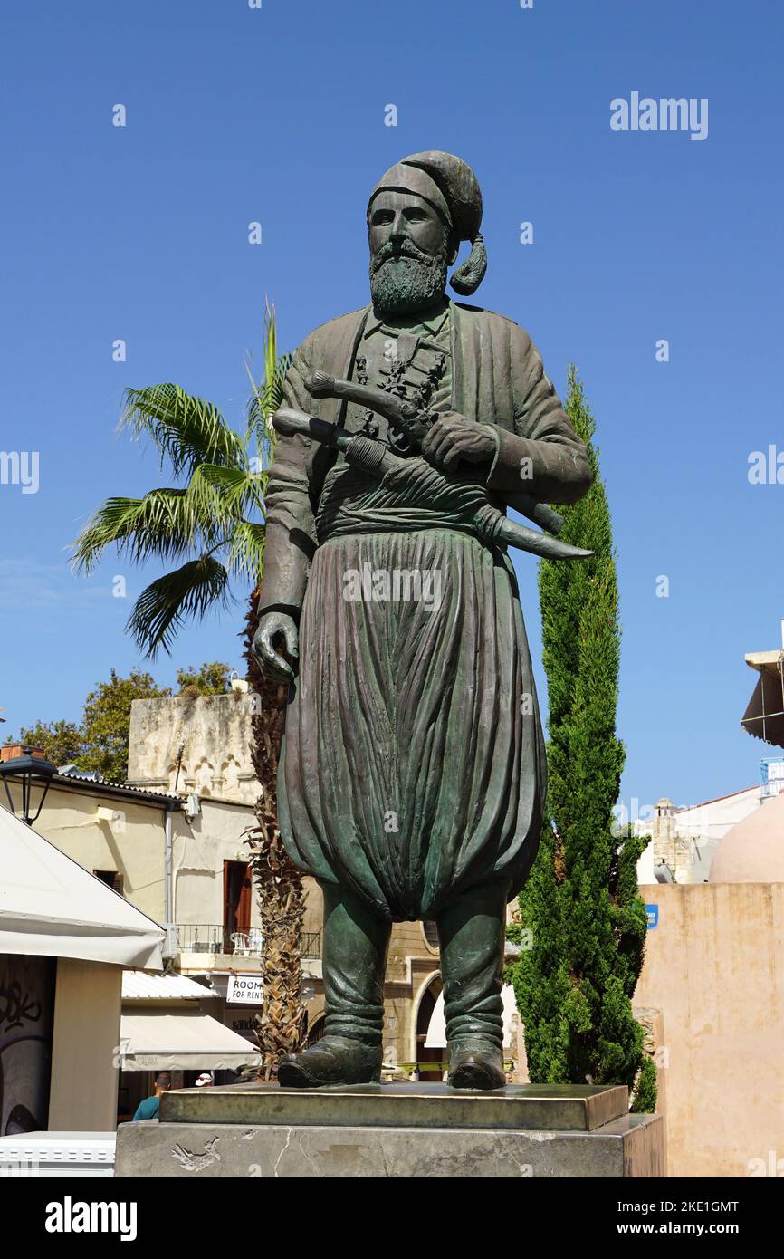 Anagnostis Mantakas (freedom fighter) statue, Chania, Hania, Crete ...