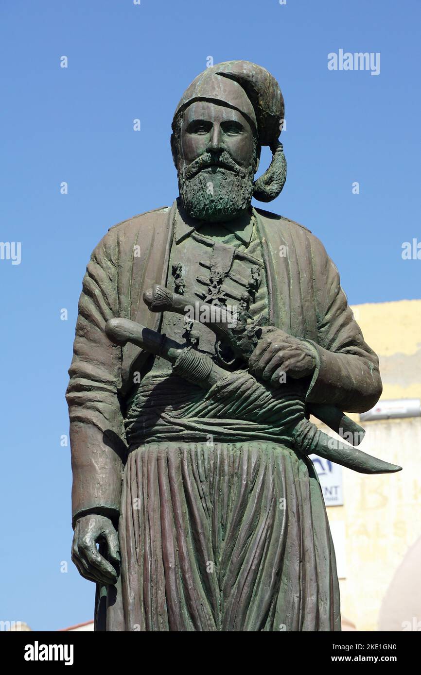 Anagnostis Mantakas (freedom fighter) statue, Chania, Hania, Crete ...