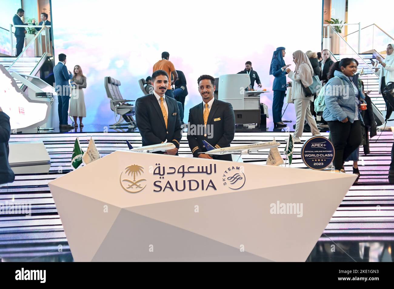 London, England, UK. 9th Nov, 2022. Saudi tourism exhibitors at Where ...