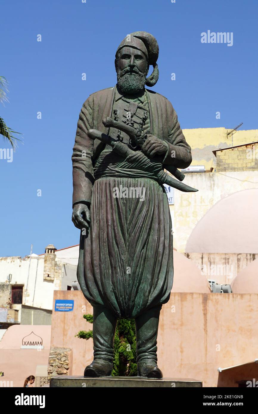 Anagnostis Mantakas (freedom fighter) statue, Chania, Hania, Crete ...