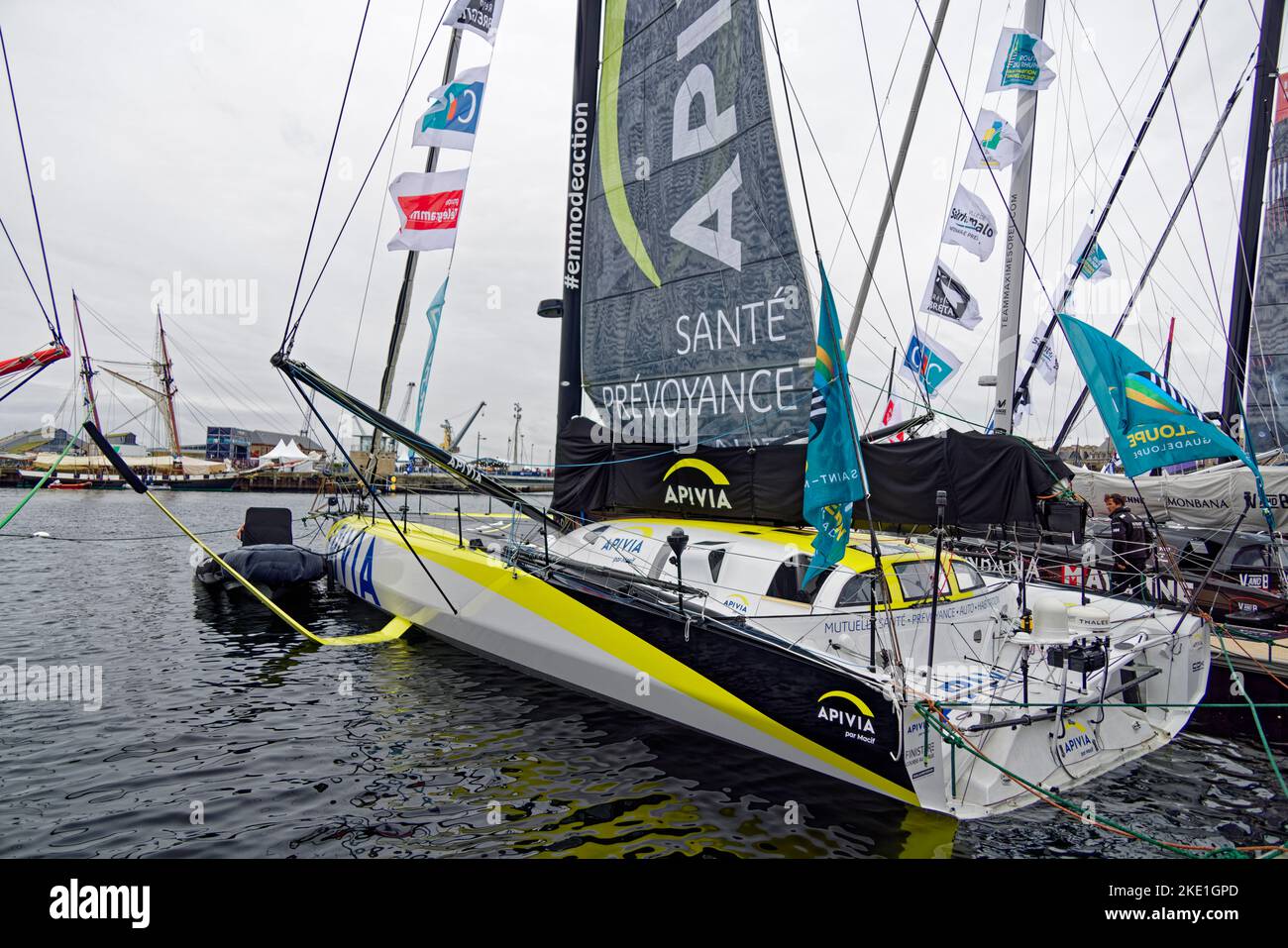 Saint-Malo, France. 5th Nov, 2022. The Imoca Apivia skippering by ...