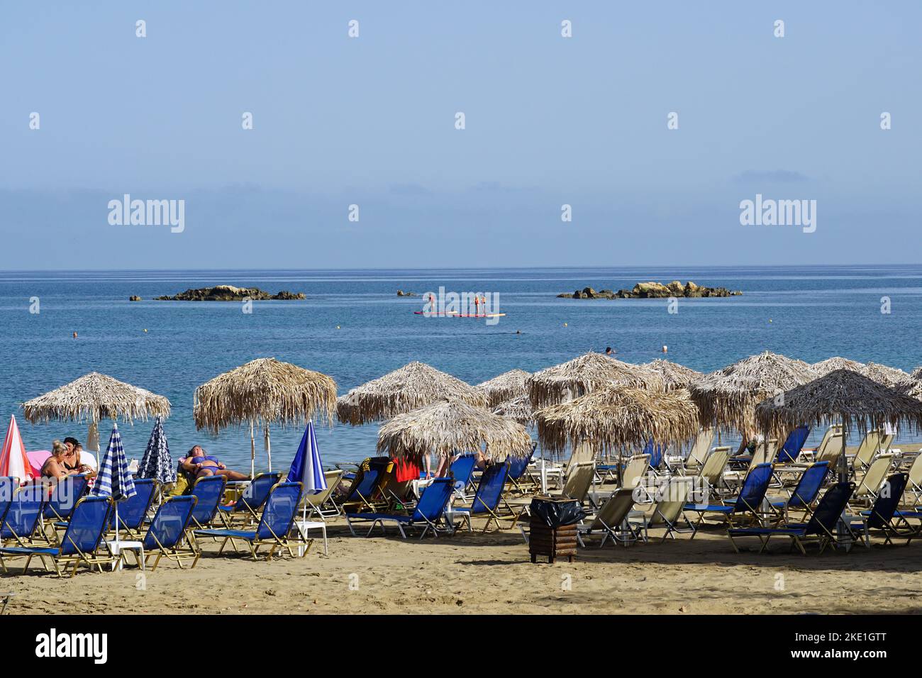 beach, Chania, Hania, Crete, Greece, Europe Stock Photo - Alamy