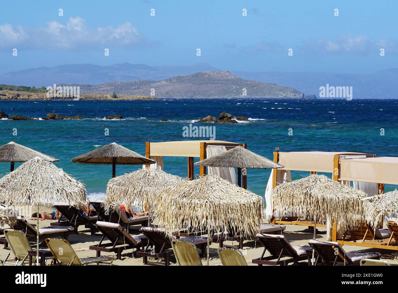 beach, Chania, Hania, Crete, Greece, Europe Stock Photo - Alamy