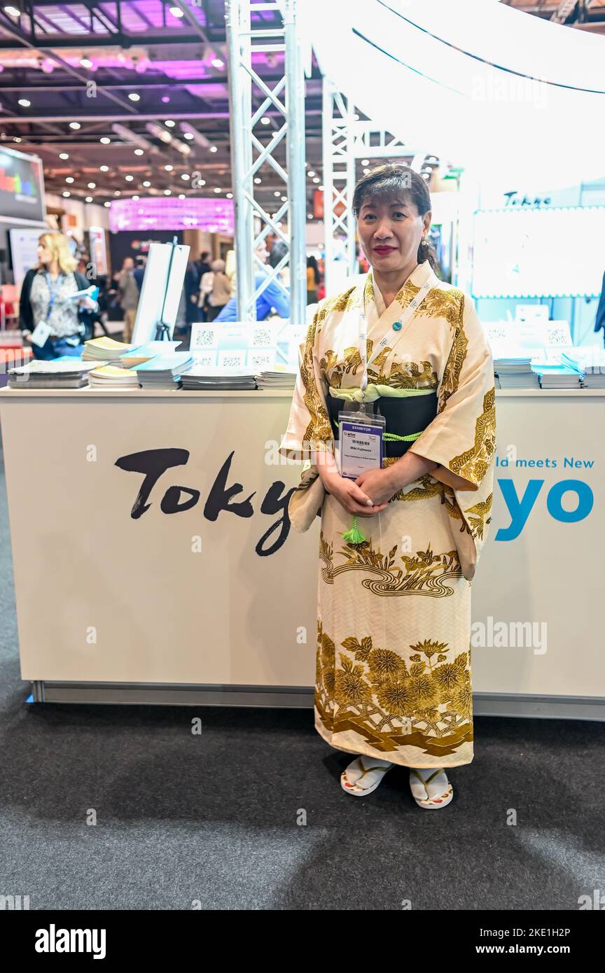 London, England, UK. 9th Nov, 2022. Tokyo Tourism exhibitors at Where ...