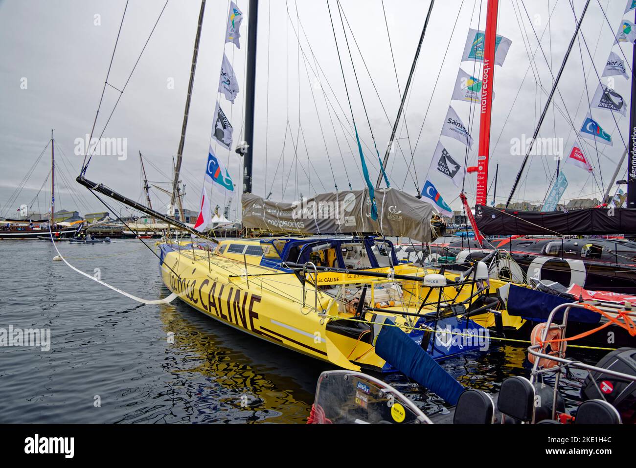 Saint-Malo, France. 5th Nov, 2022. The Imoca La Mie Câline skippering ...
