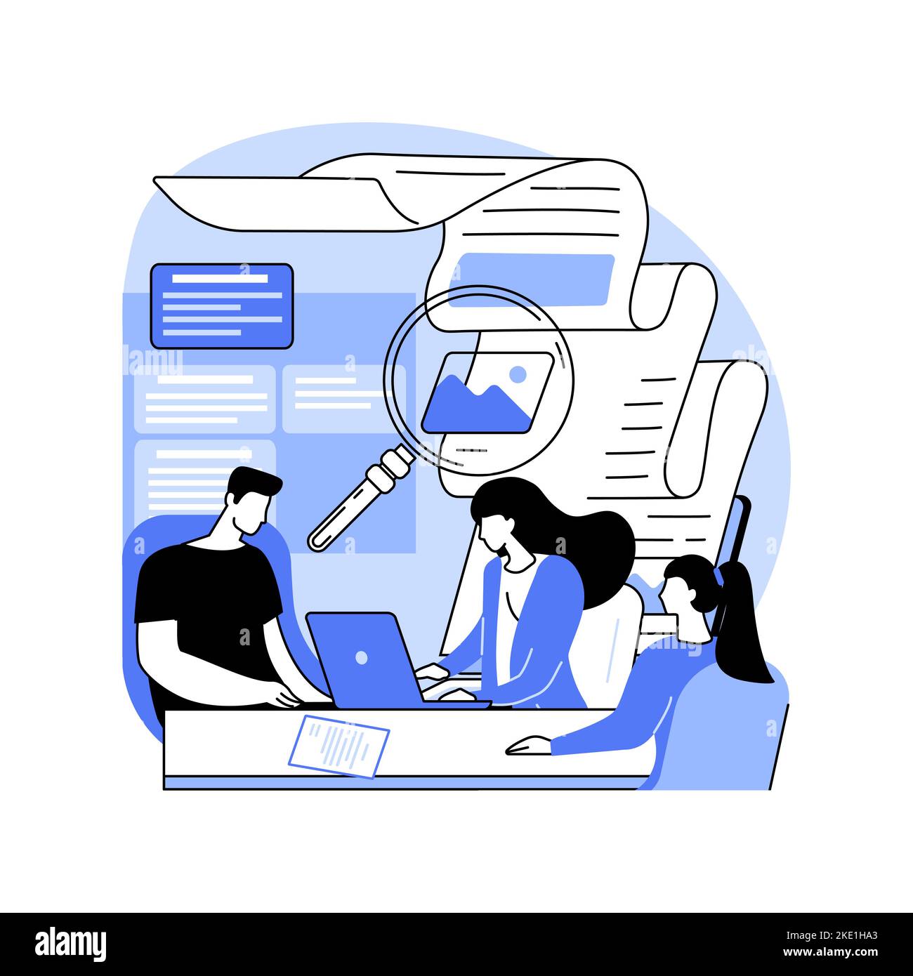 Market research isolated cartoon vector illustrations Stock Vector ...