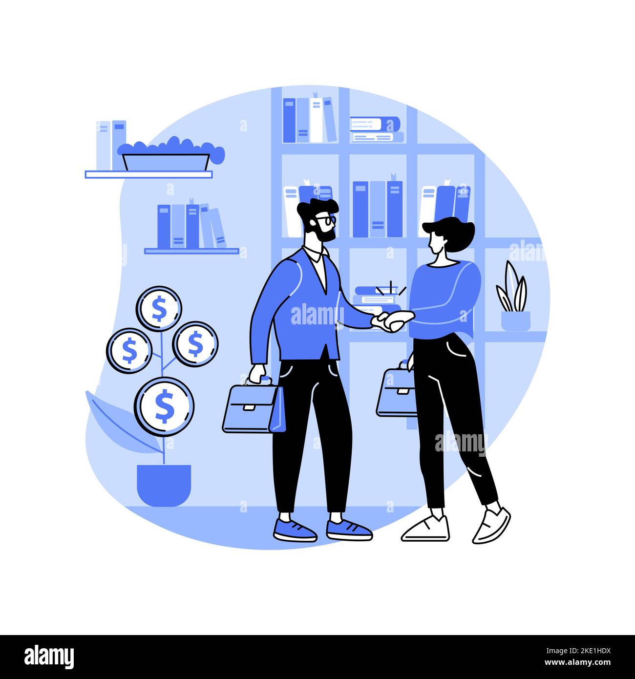Business partner isolated cartoon vector illustrations Stock Vector ...