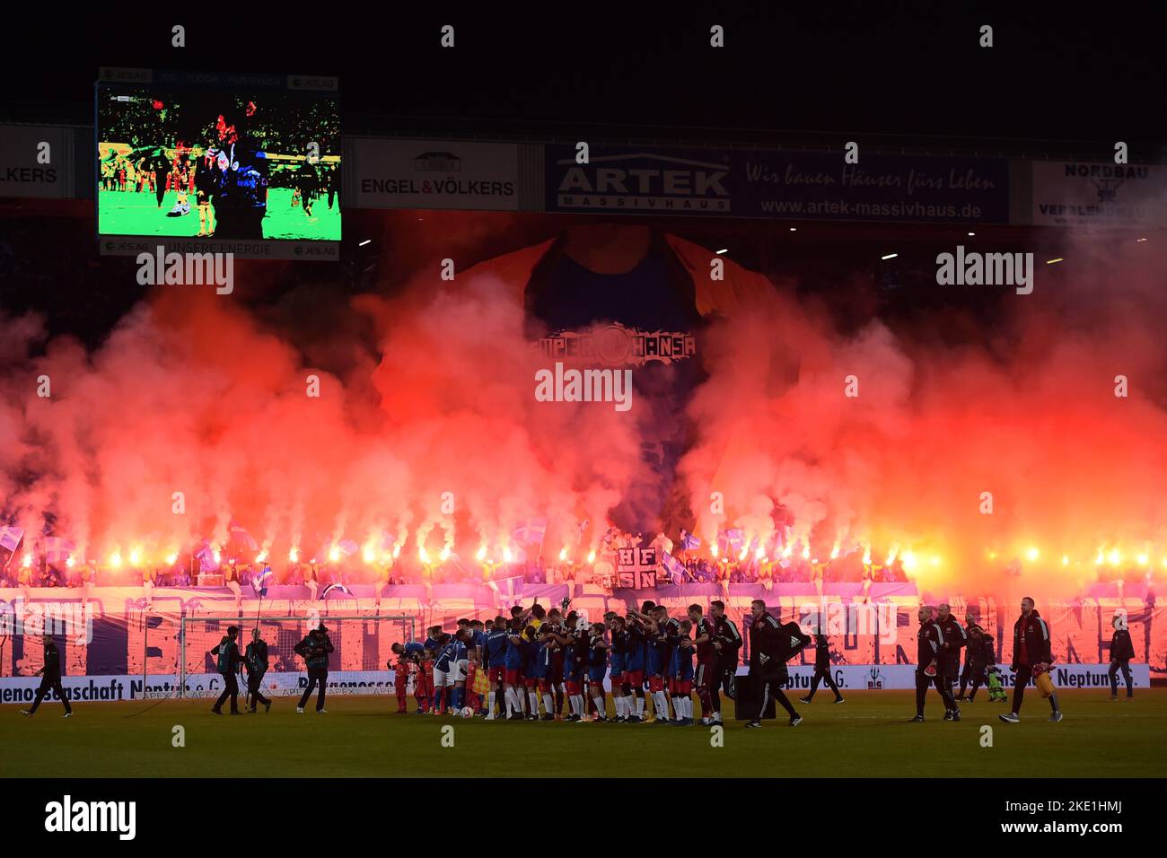 Rostock, Germany. 09th Nov, 2022. Soccer: 2nd Bundesliga, Hansa Rostock ...