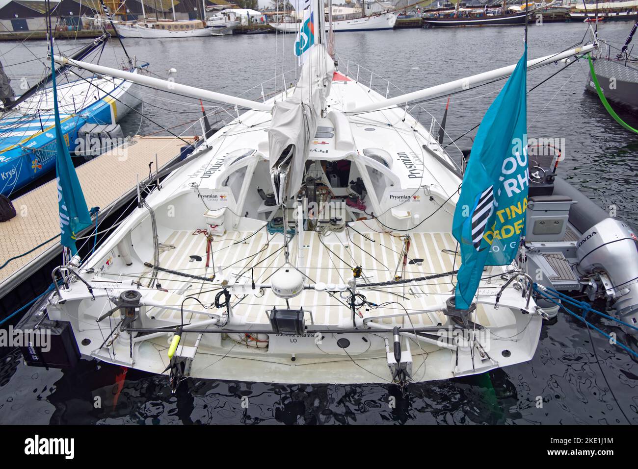 Saint-Malo, France. 5th Nov, 2022. The Imoca Prysmian group skippering ...
