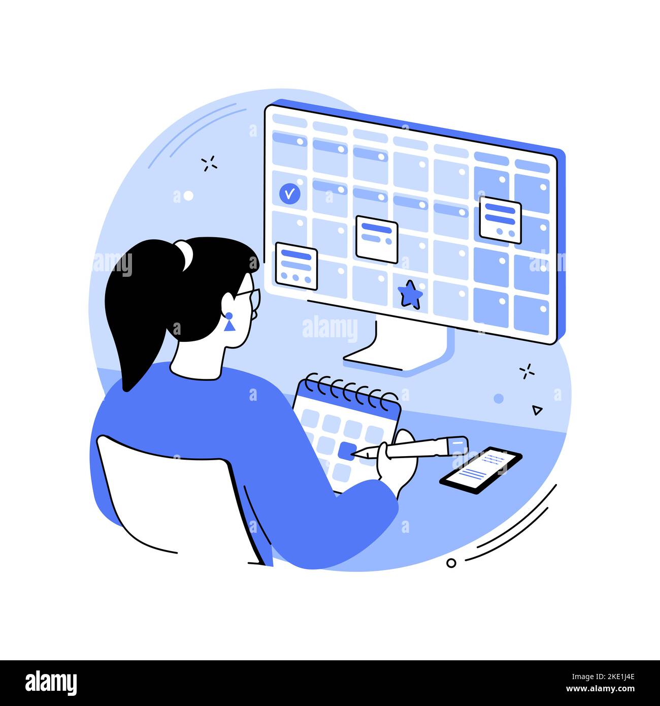 Media planning isolated cartoon vector illustrations Stock Vector Image ...