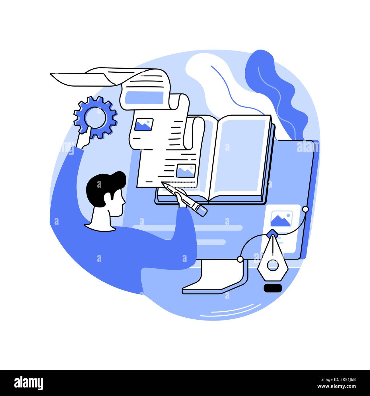 Layout designer isolated cartoon vector illustrations Stock Vector ...