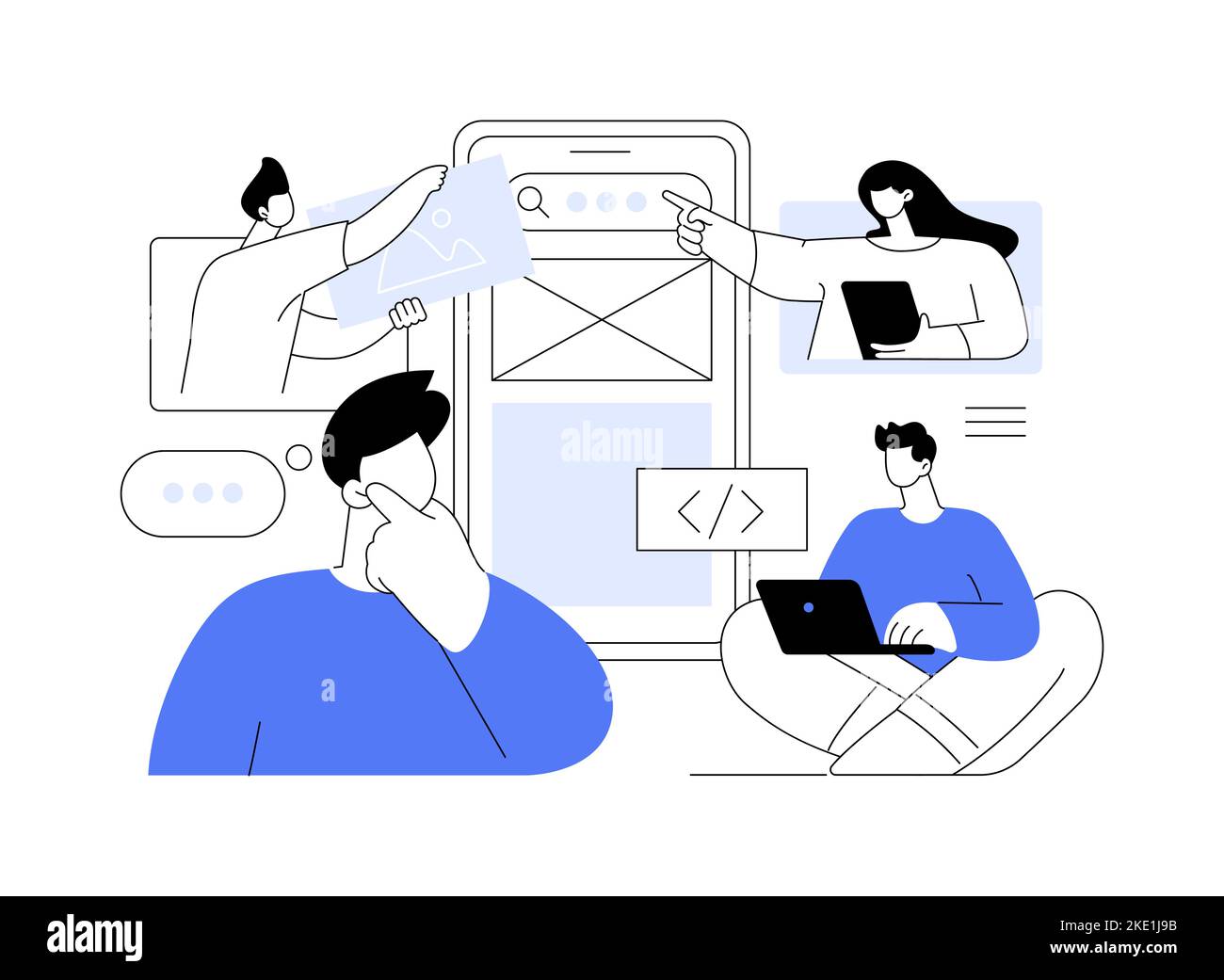 Web application design abstract concept vector illustration Stock ...