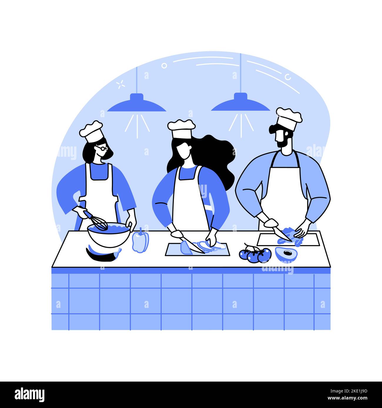 Sous chef isolated cartoon vector illustrations Stock Vector Image ...