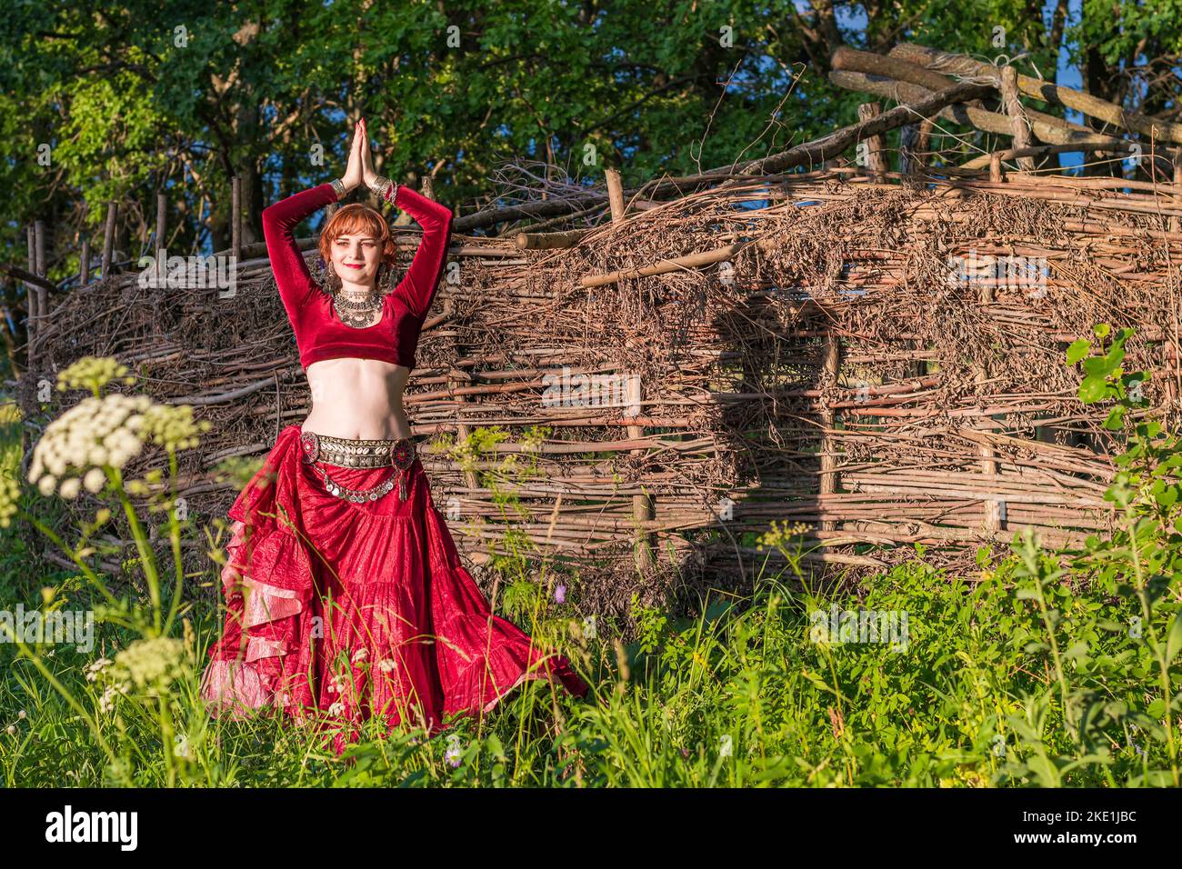 Red ball gown hi-res stock photography and images - Alamy
