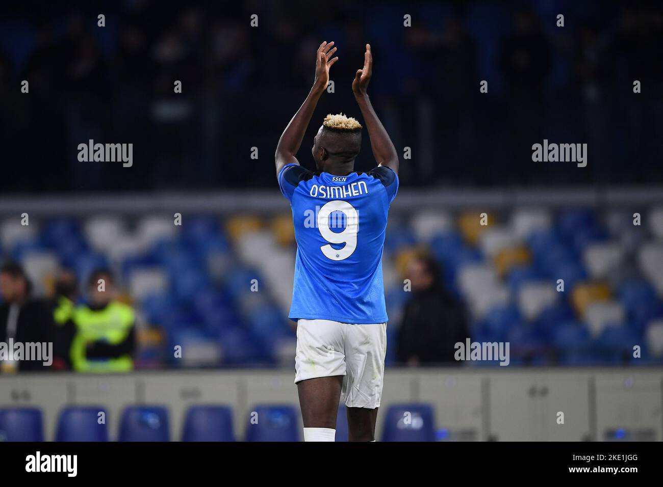 Victor Osimhen of SSC Napoli celebrate the victory after the Serie A ... Victor Osimhen of SSC Napoli celebrate the victory after the Serie A ...