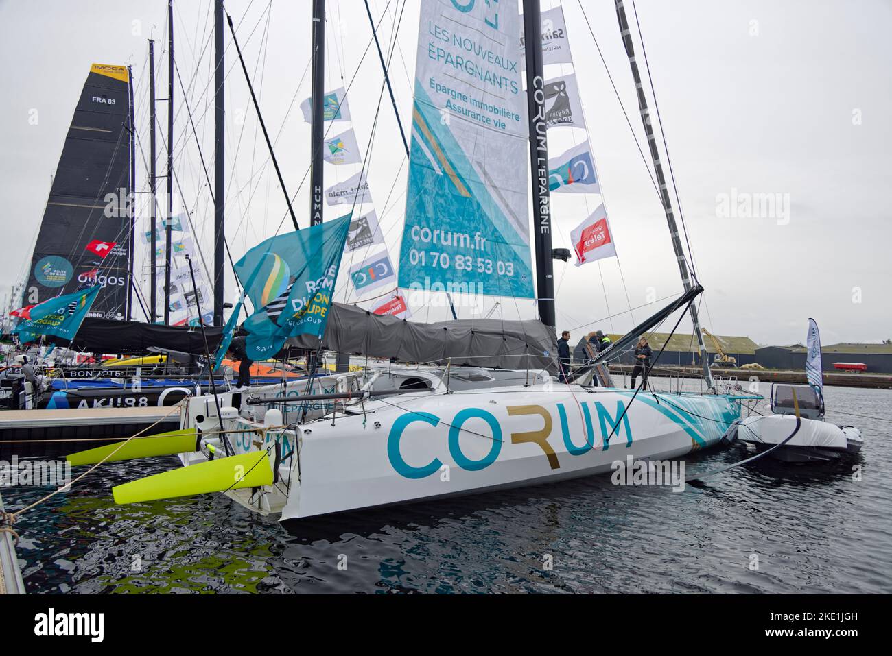 Saint-Malo, France. 5th Nov, 2022. The Imoca Corum L’Epargne skippering ...