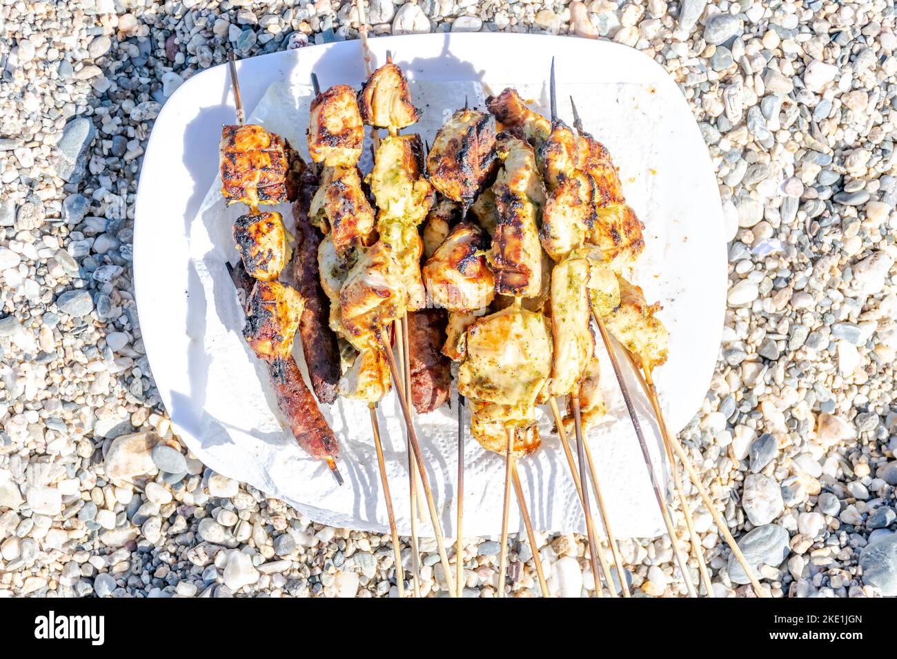 Roast chicken birds eye view hi-res stock photography and images - Alamy