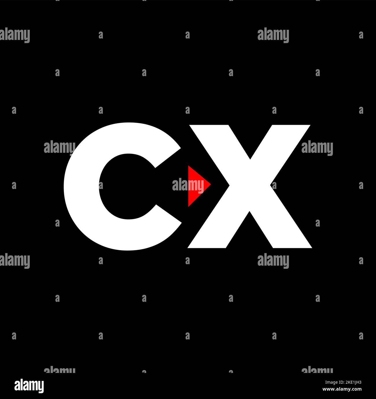 CX company name initial letters monogram with play icon. CX icon Stock ...