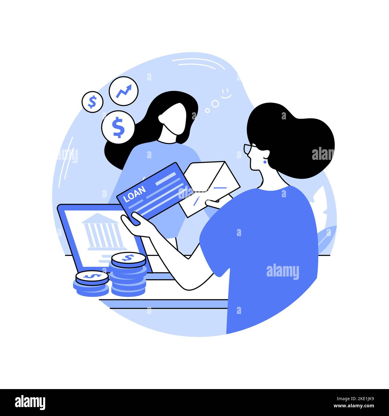 Small business loan isolated cartoon vector illustrations Stock Vector ...