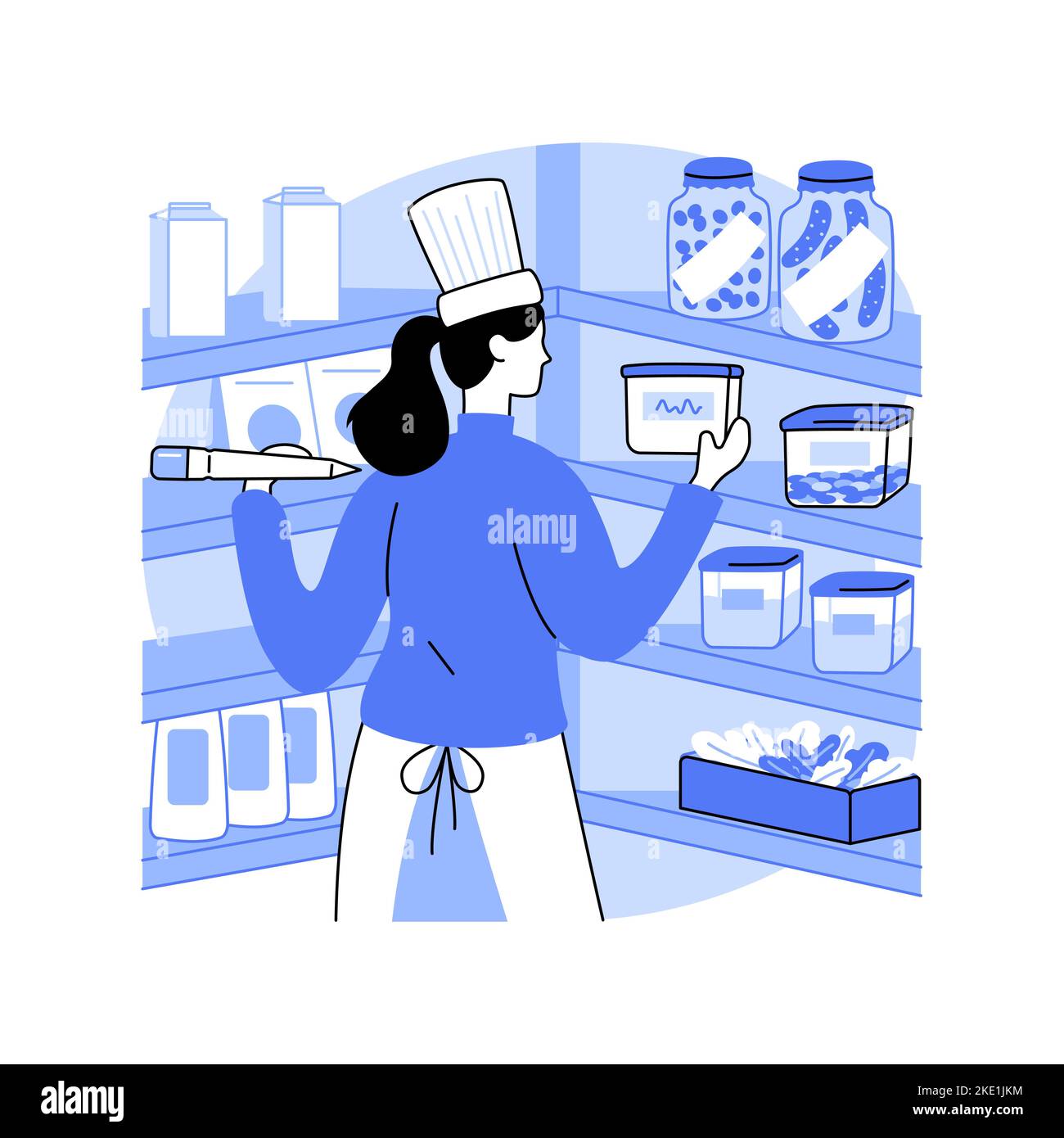 Organized kitchen isolated cartoon vector illustrations Stock Vector ...
