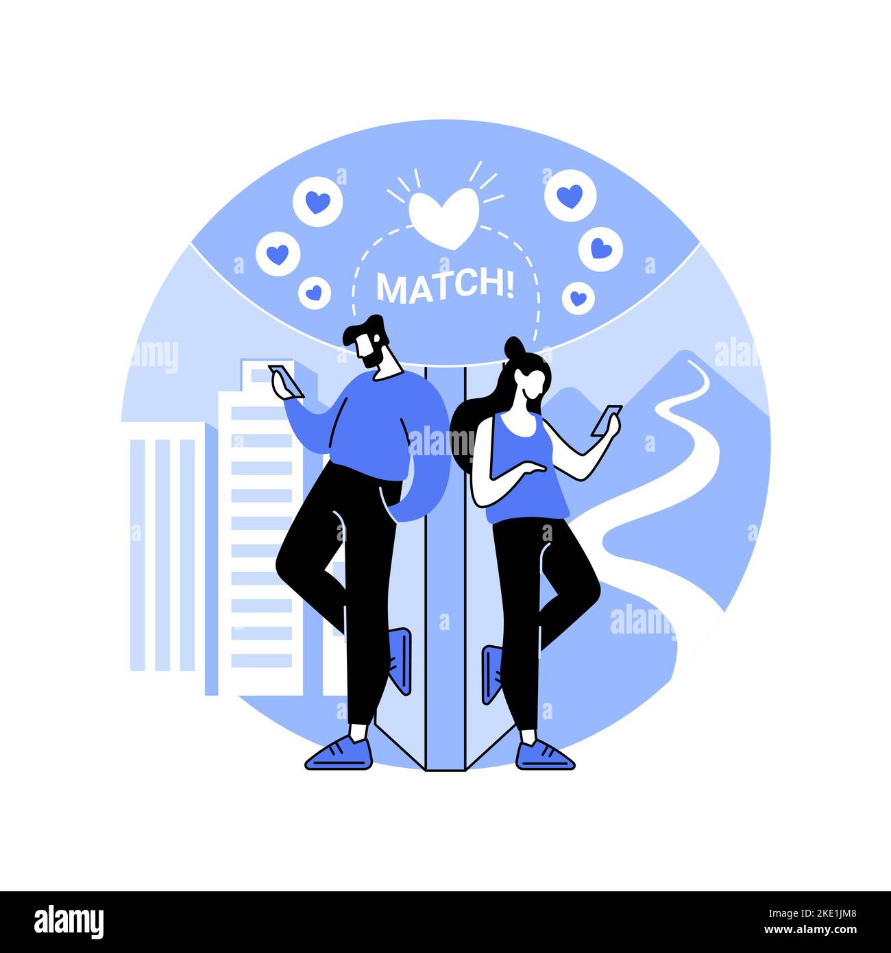 Making match isolated cartoon vector illustrations Stock Vector Image ...