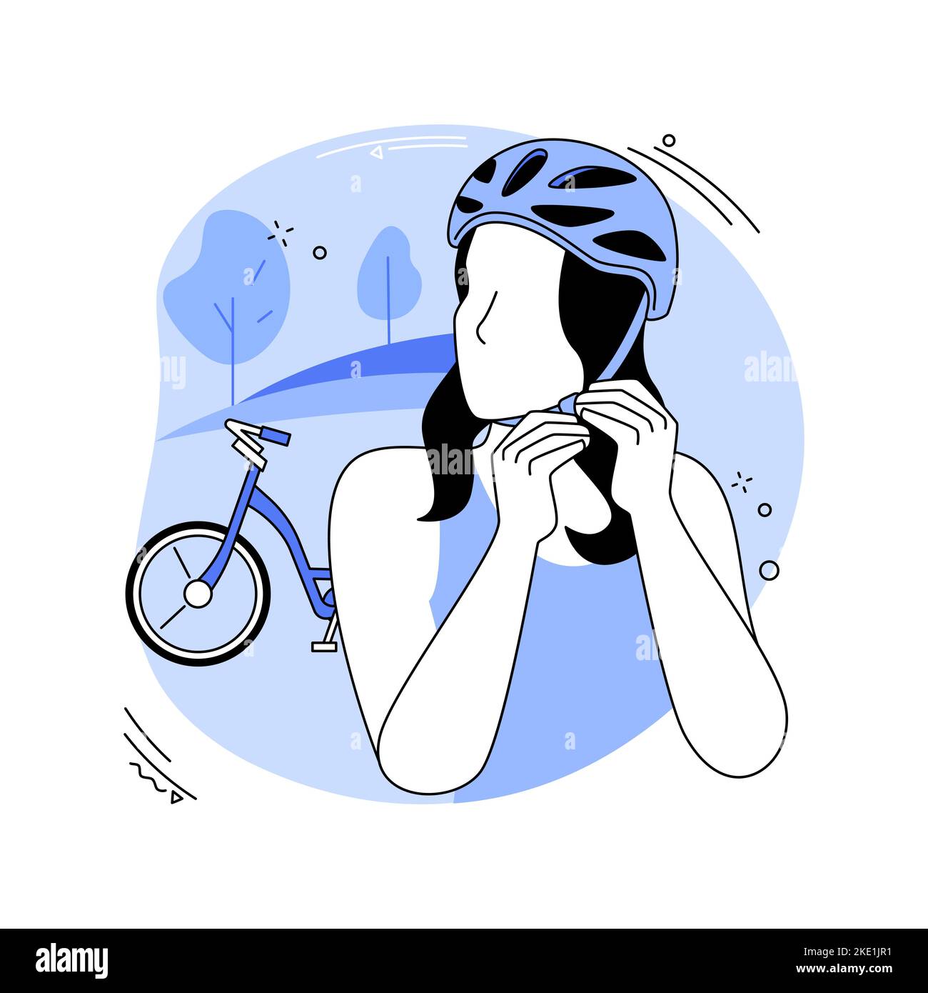 Safe cycling isolated cartoon vector illustrations Stock Vector Image ...