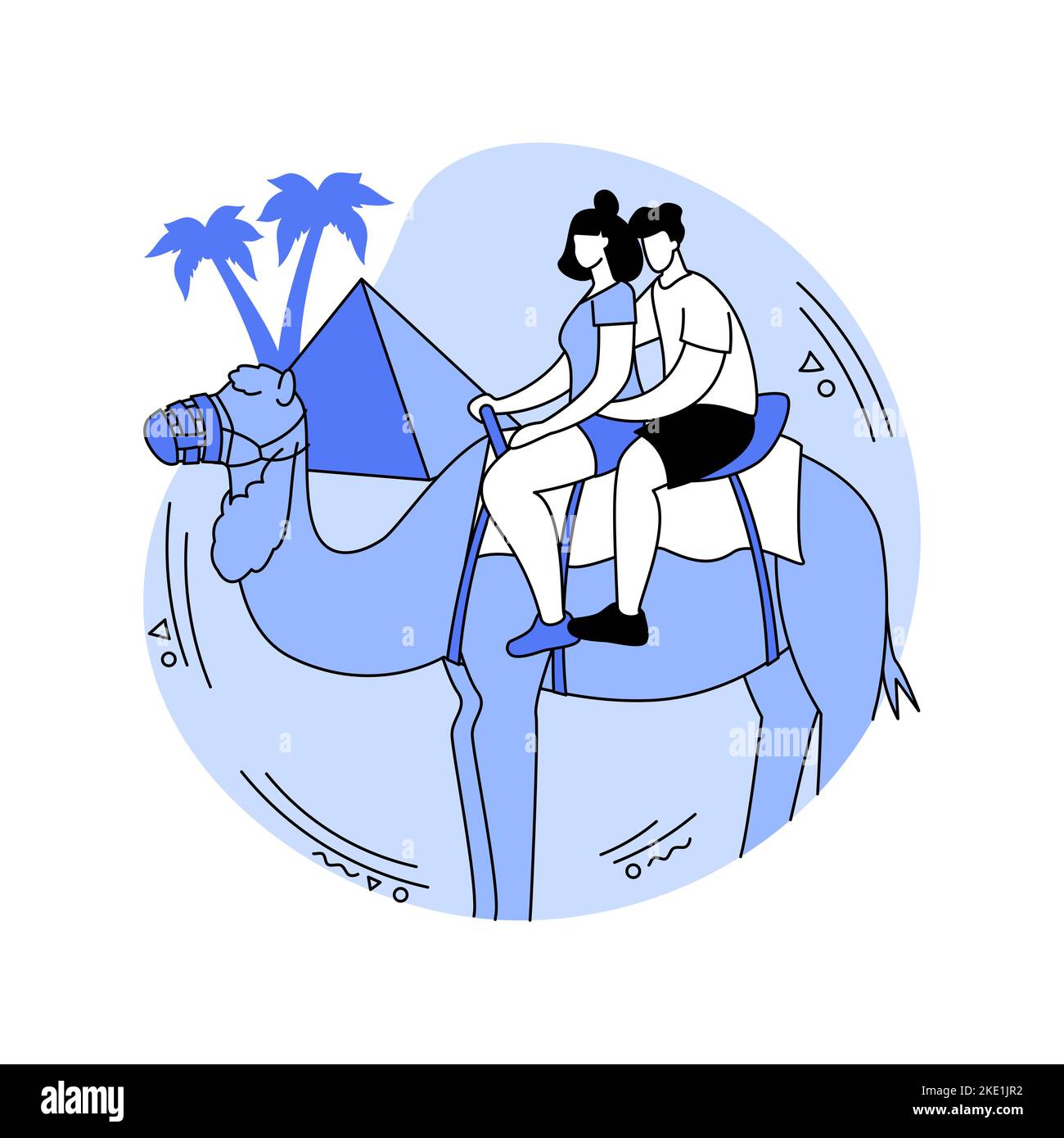 Desert tour isolated cartoon vector illustrations Stock Vector Image ...