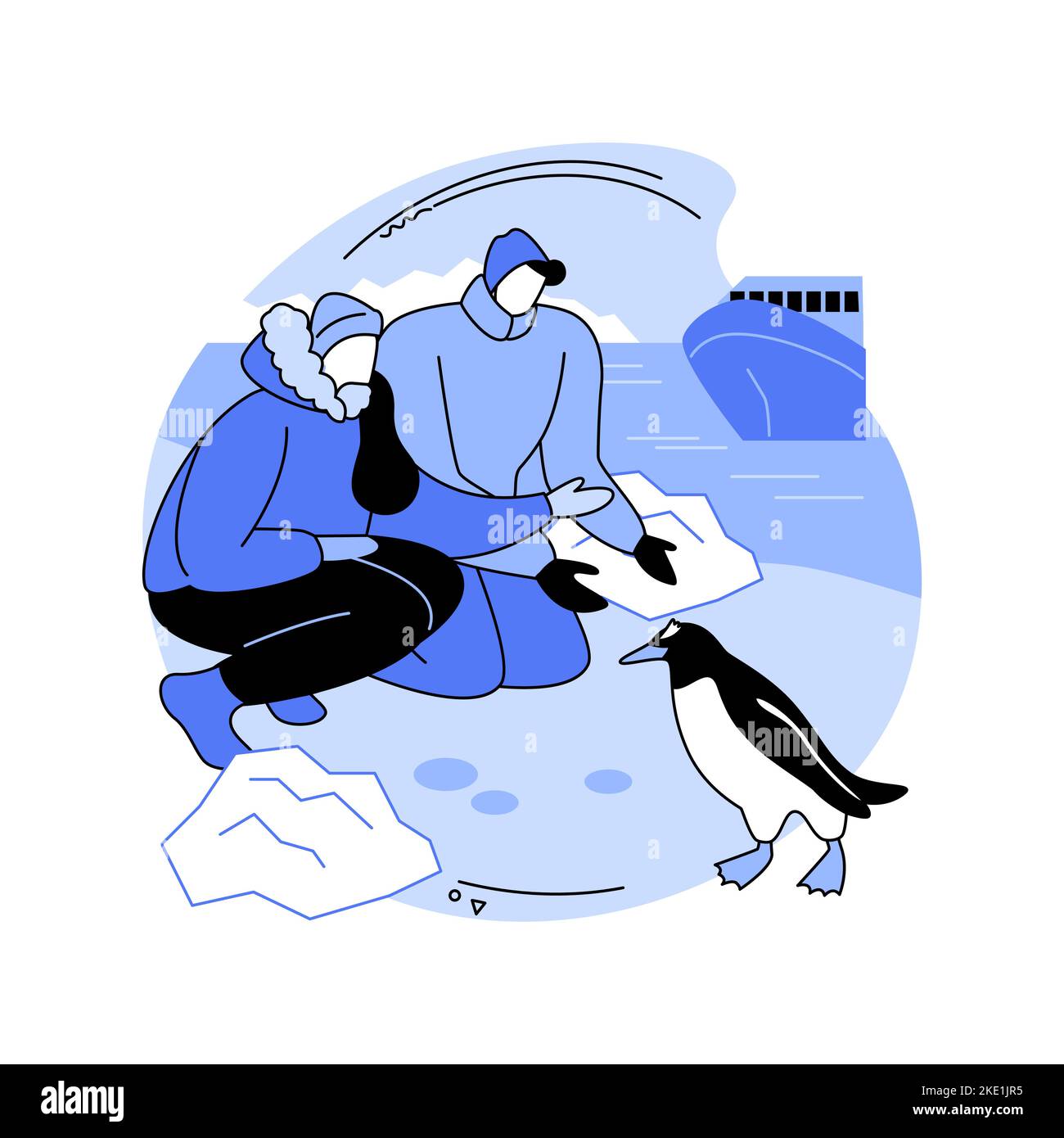 Watch penguins isolated cartoon vector illustrations Stock Vector Image ...