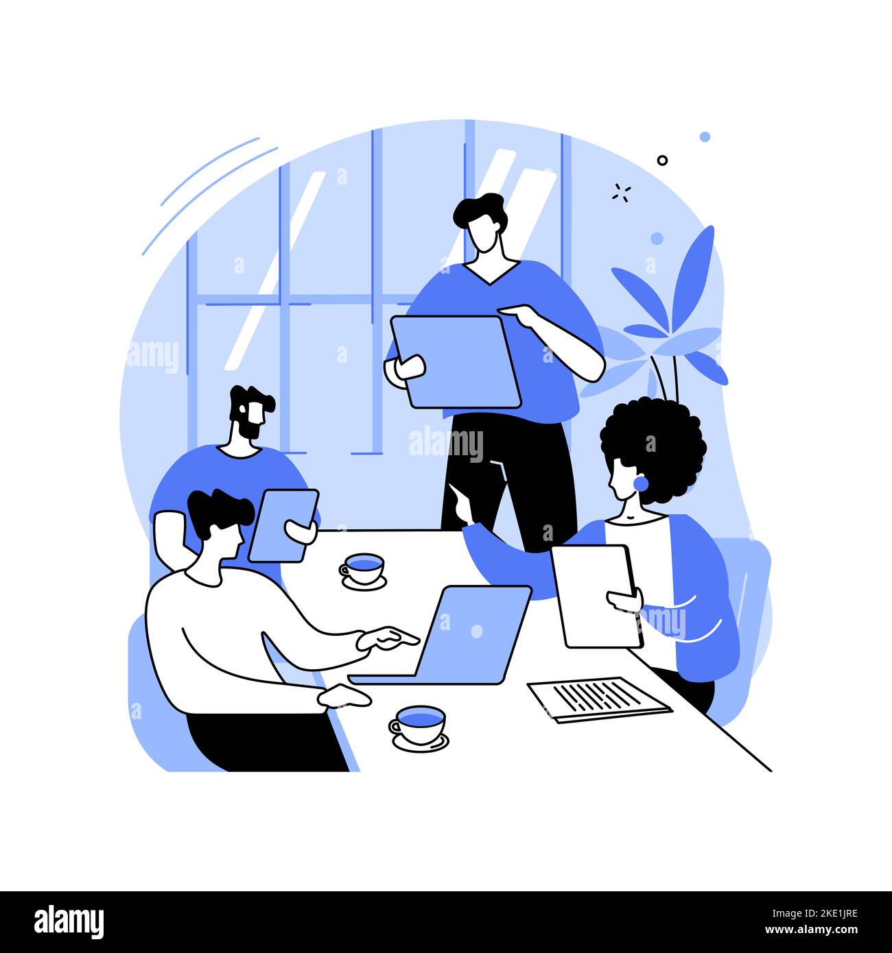 Meeting client isolated cartoon vector illustrations Stock Vector Image ...