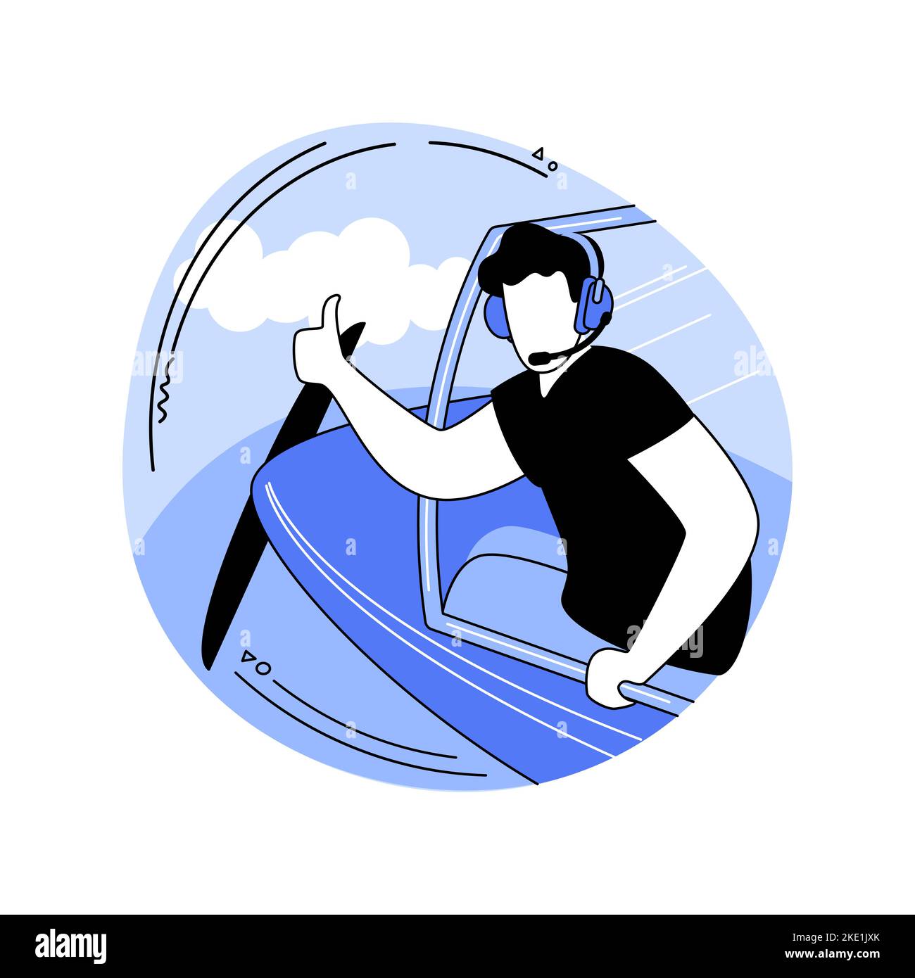 Pilot school isolated cartoon vector illustrations Stock Vector Image ...