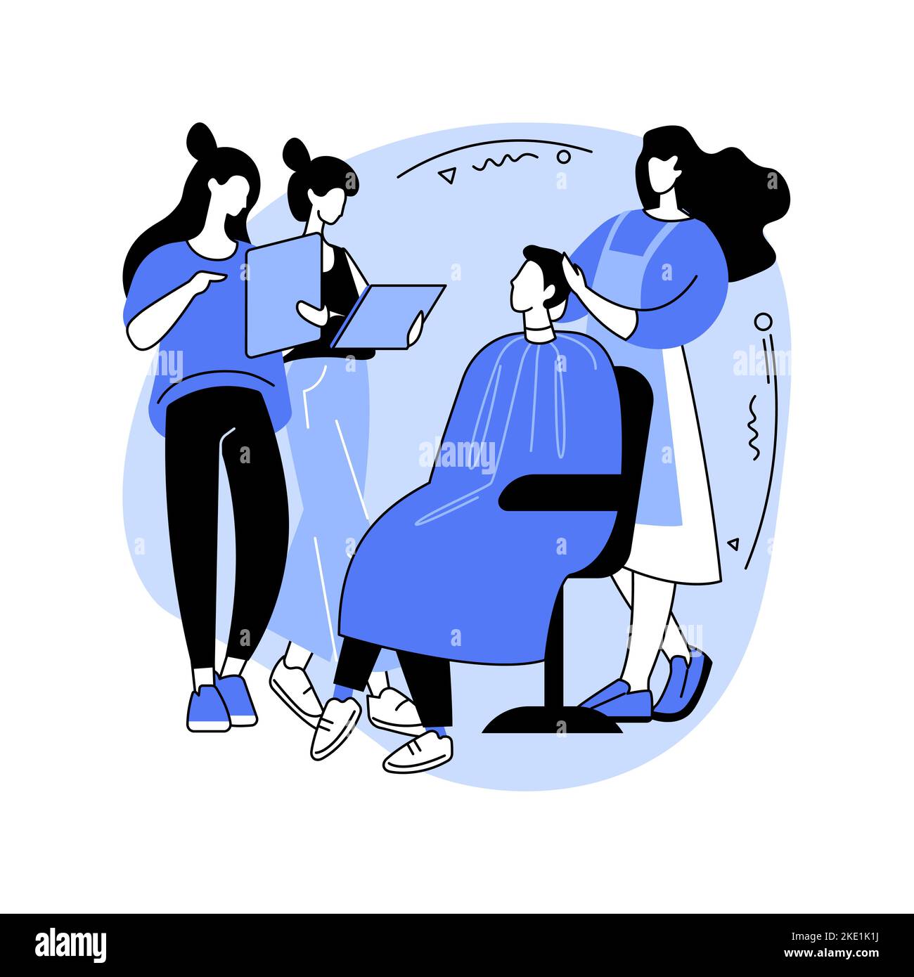 Hairdresser workshop isolated cartoon vector illustrations Stock Vector ...