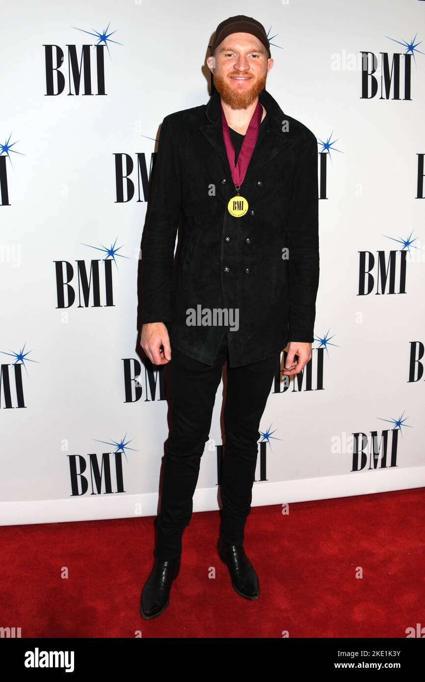 08 November 2022 - Nashville, Tennessee - Eric Paslay. 2022 BMI Country ...