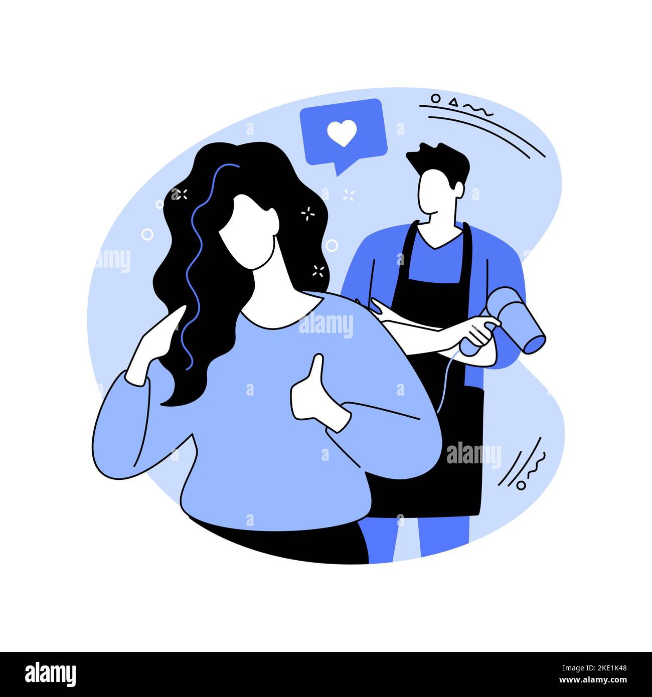 Salon client feedback isolated cartoon vector illustrations Stock ...