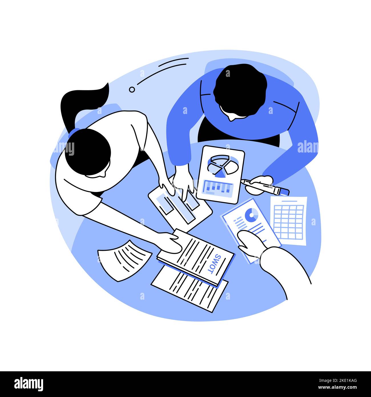 SWOT analysis isolated cartoon vector illustrations Stock Vector Image ...