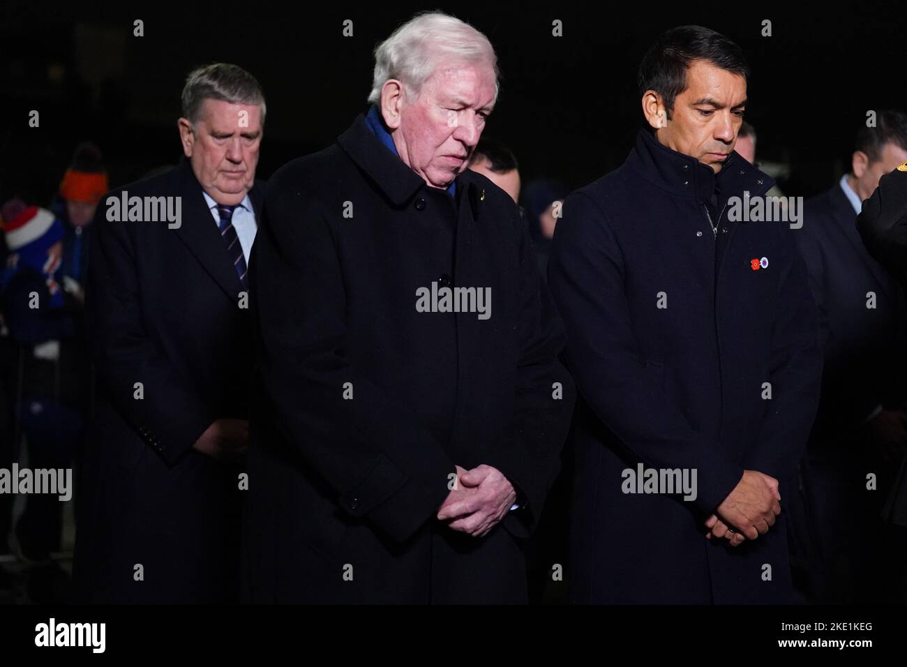 (L-R) Former Rangers player John Greig and Rangers manager Giovanni Van ...