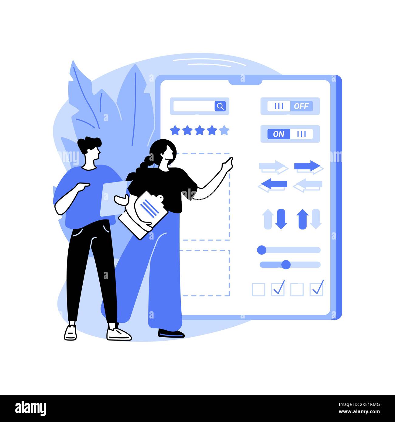 User interface kit isolated cartoon vector illustrations Stock Vector ...