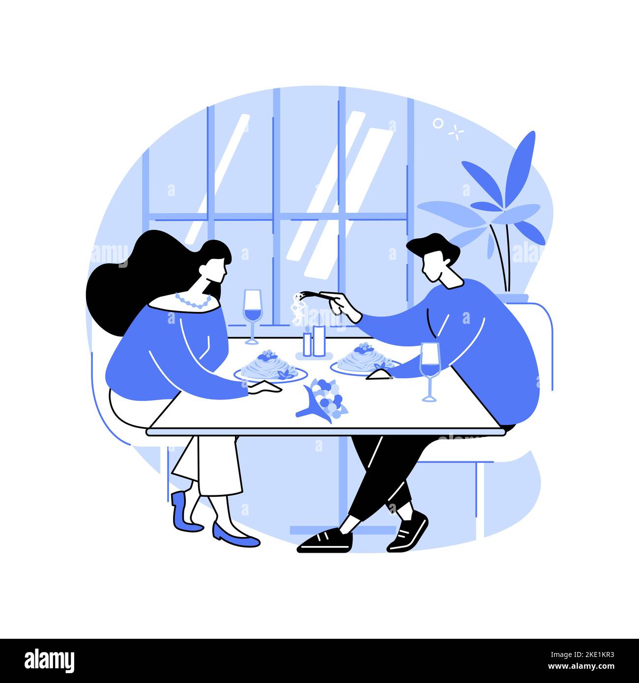 Italian restaurant isolated cartoon vector illustrations Stock Vector ...