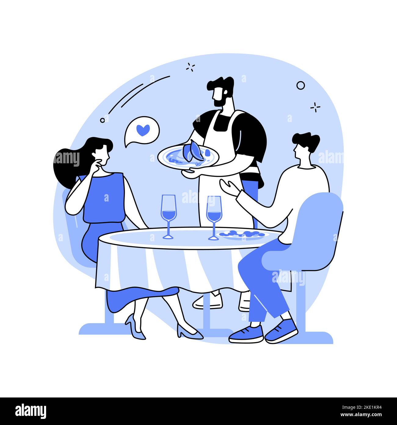 French restaurant isolated cartoon vector illustrations Stock Vector ...