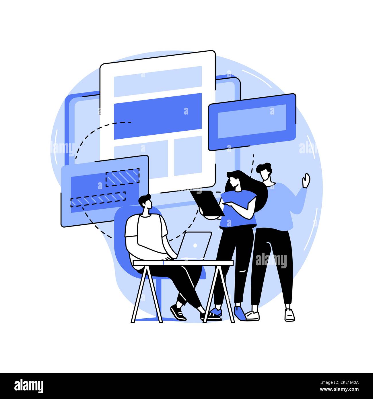 Software development isolated cartoon vector illustrations Stock Vector ...