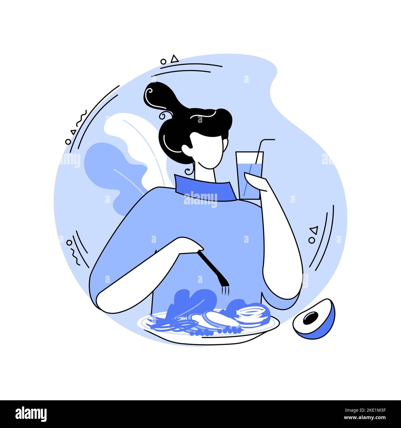 Raw eating isolated cartoon vector illustrations Stock Vector Image ...