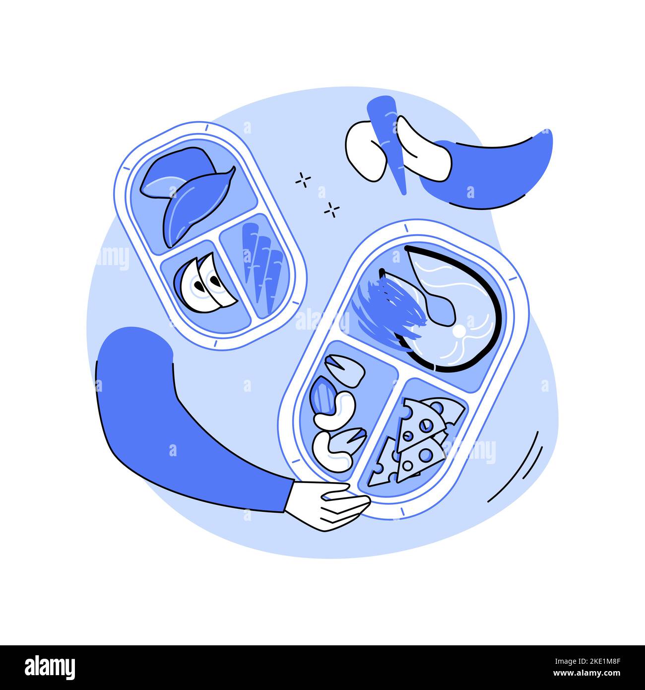 Carb cycling diet isolated cartoon vector illustrations Stock Vector ...