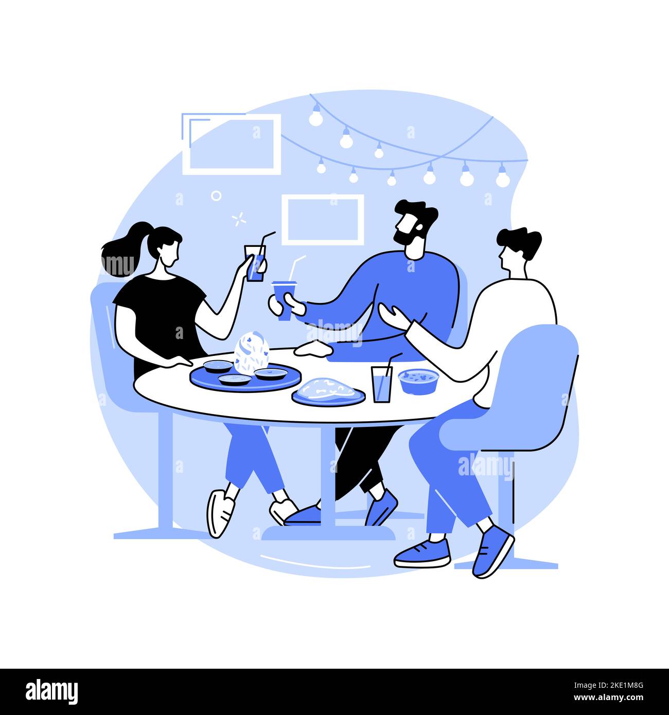 Indian restaurant isolated cartoon vector illustrations Stock Vector ...