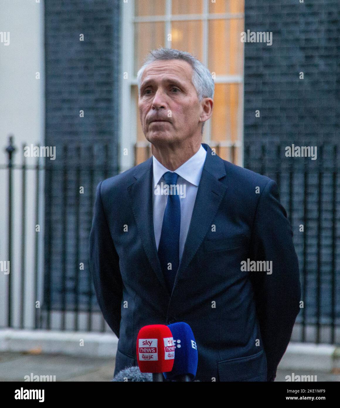 London, England, UK. 9th Nov, 2022. NATO General Secretary JENS ...