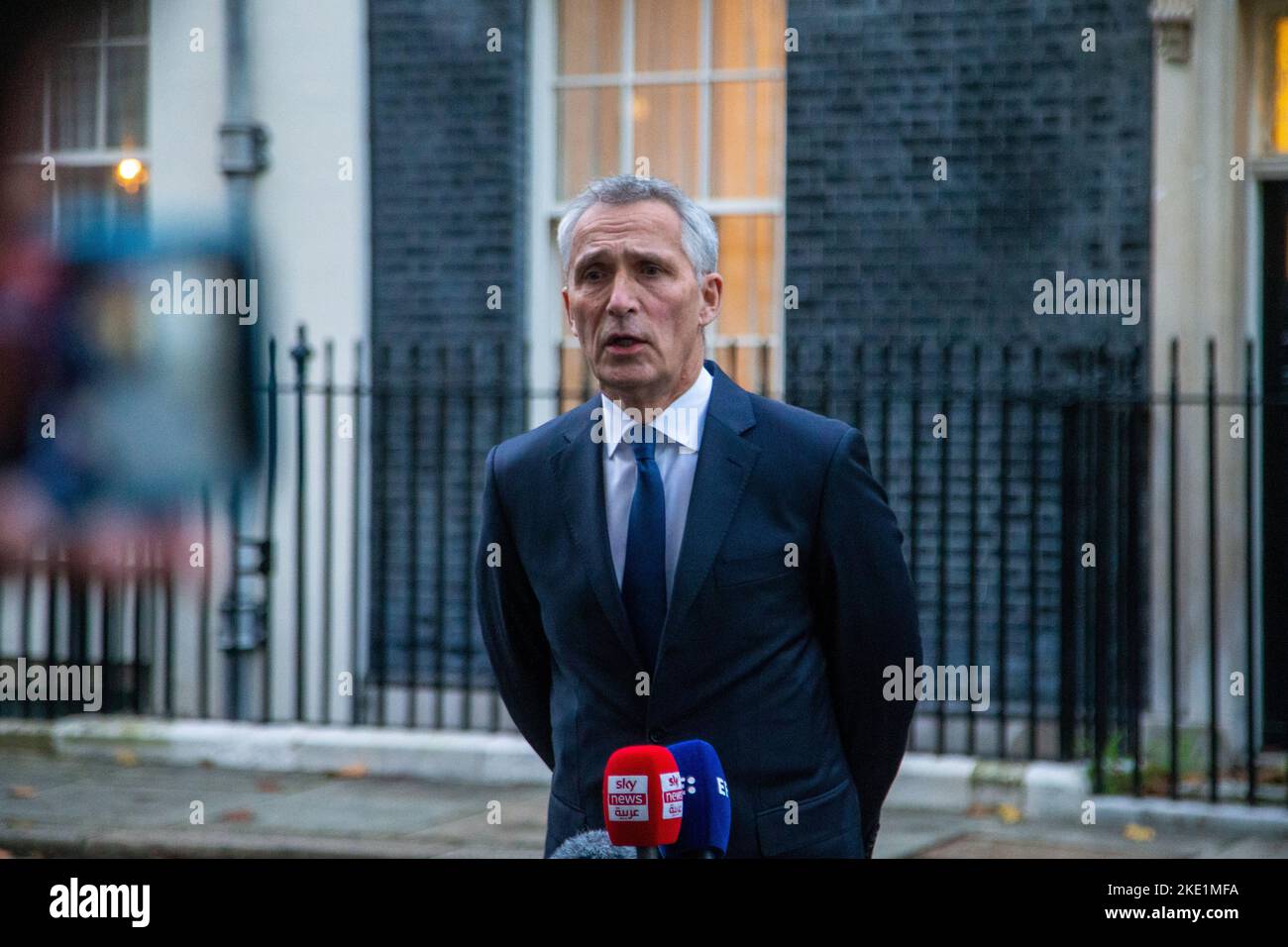 London, England, UK. 9th Nov, 2022. NATO General Secretary JENS ...